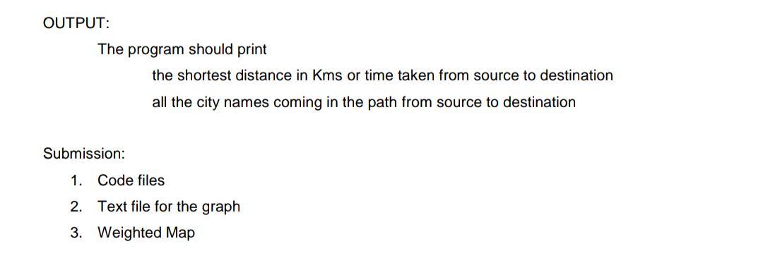 Solved Finding shortest path between any two cities in | Chegg.com