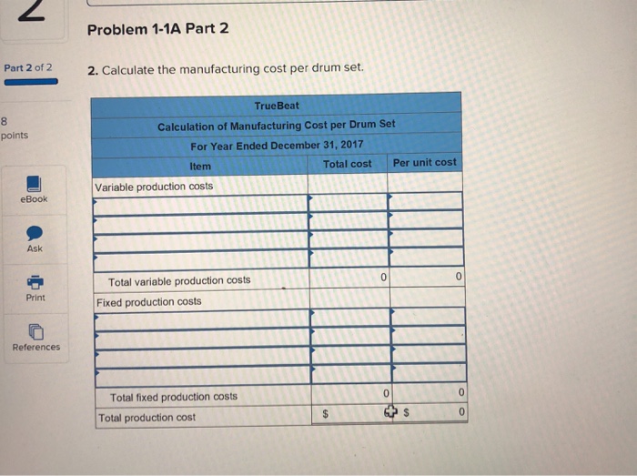 Solved Required information Problem 1-1A Cost computation, | Chegg.com