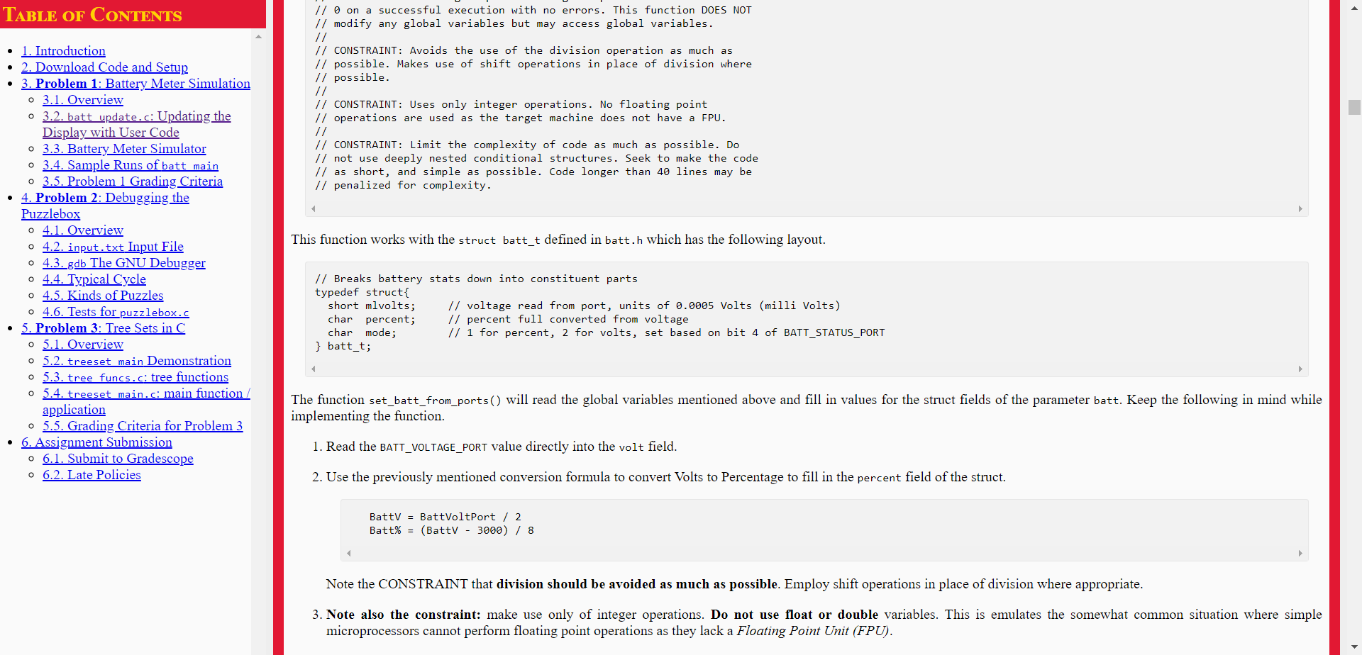 Solved TABLE OF ConTENTS - 1 . Introduction - 2. Download | Chegg.com