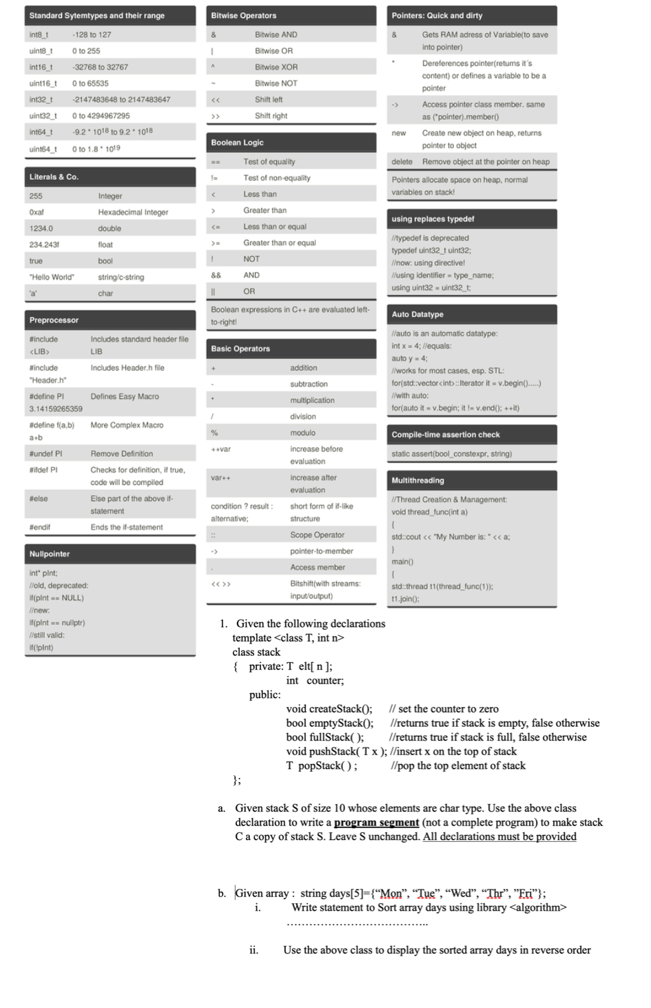 Solved Bitwise Operators Pointers: Quick and dirty & 1 A | Chegg.com