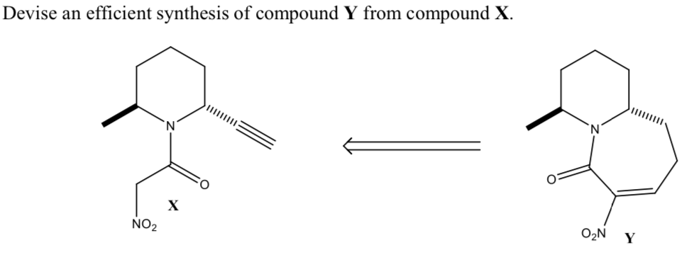 Solved Devise an efficient synthesis of compound Y from | Chegg.com