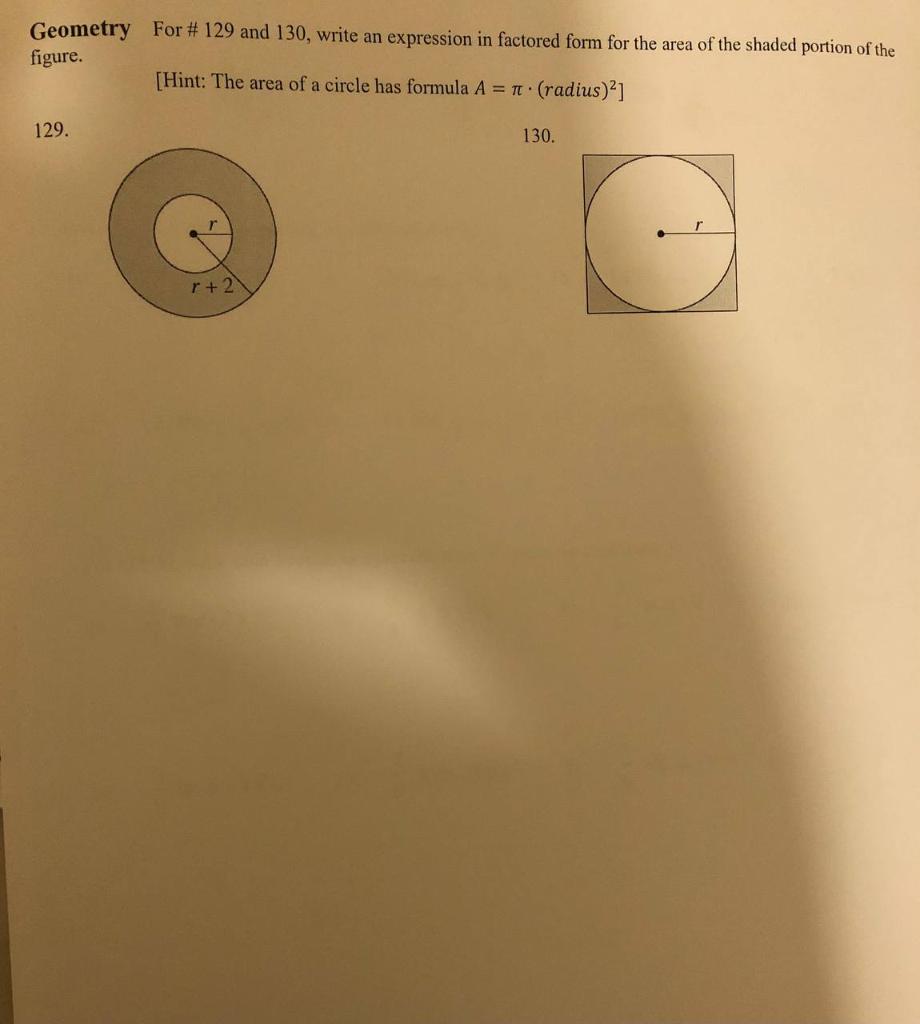 Solved 130, write an expression in factored form for the | Chegg.com