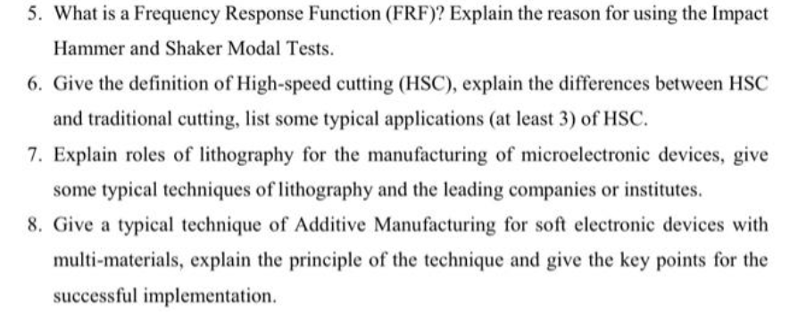 Solved 5. What is a Frequency Response Function (FRF)? | Chegg.com