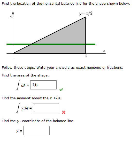 Solved Find the location of the horizontal balance line for | Chegg.com
