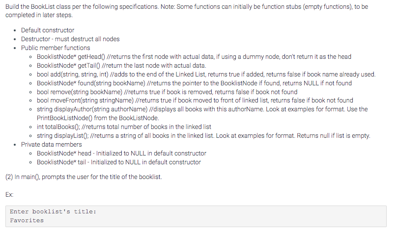 Booklist.h #pragma once #include | Chegg.com