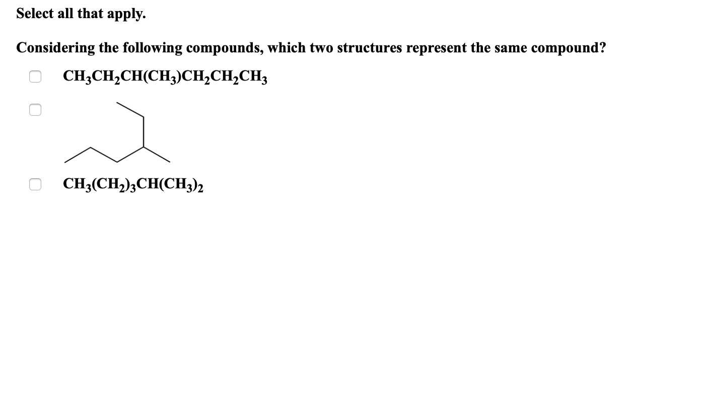 Solved Select all that apply. Considering the following | Chegg.com