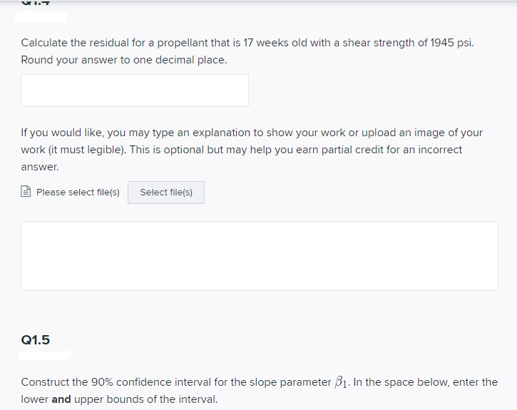 Solved Q1 Simple Linear Regression A rocket motor is | Chegg.com