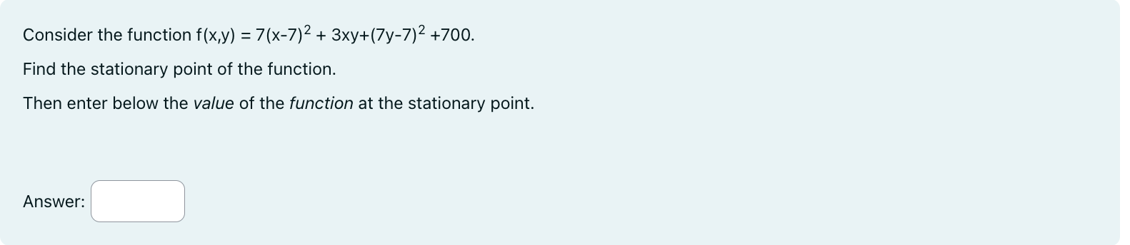 Solved Consider the function | Chegg.com