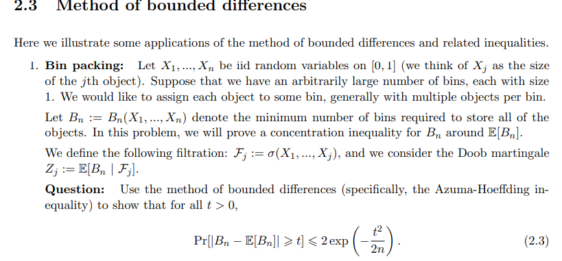 Solved 2.3 ﻿Method of bounded differencesHere we illustrate | Chegg.com