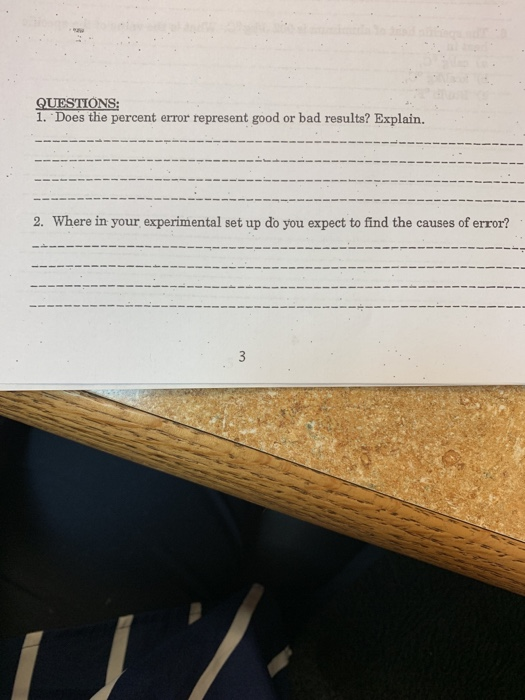 Solved NAME DATE LAB PARTNER . EXPERIMENT 7 뎐 OBJECT The | Chegg.com