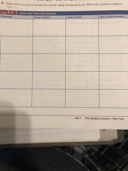 Solved Think of five everyday movements (for example | Chegg.com
