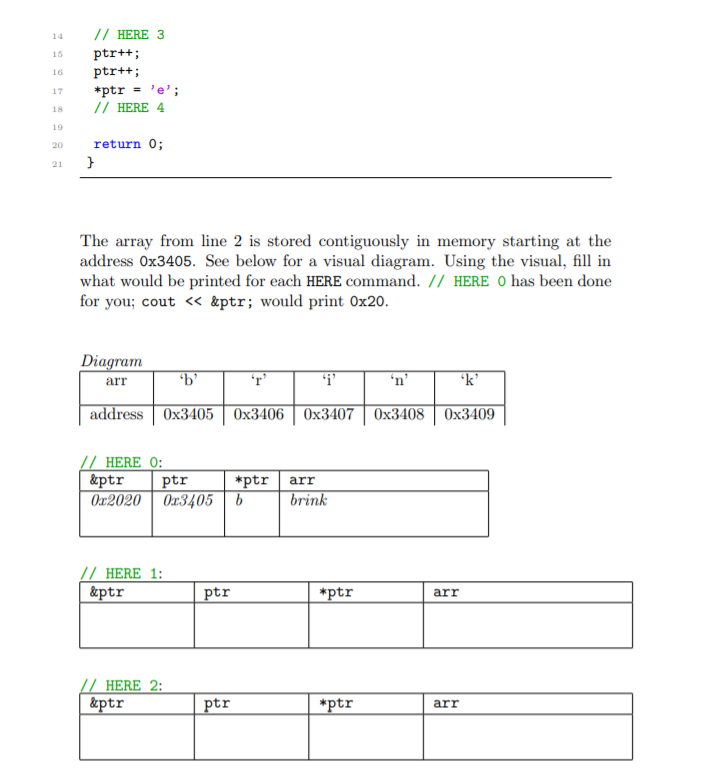 Solved (2) (20 points) Pointer Arithmetic Let's say you've | Chegg.com