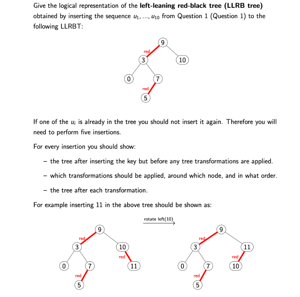Solved Give the logical representation of the left-leaning | Chegg.com
