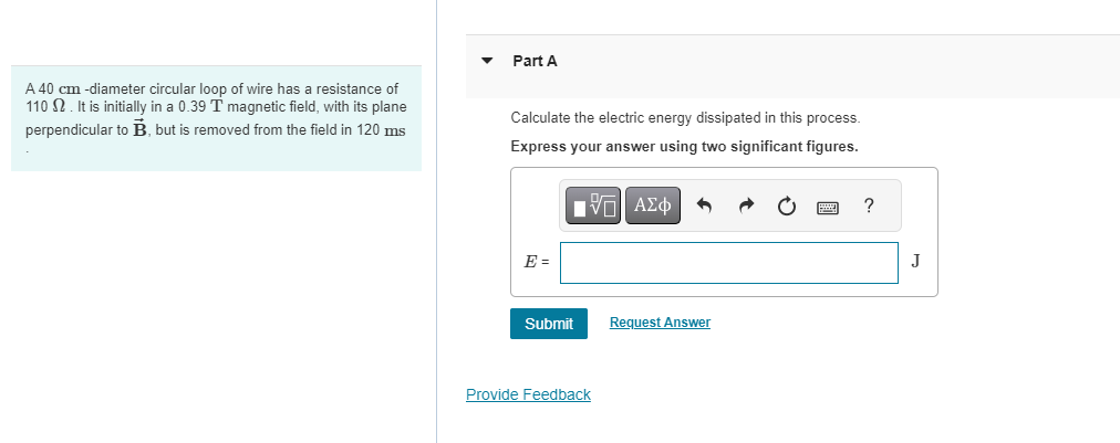 Solved A 40 cm-diameter circular loop of wire has a | Chegg.com