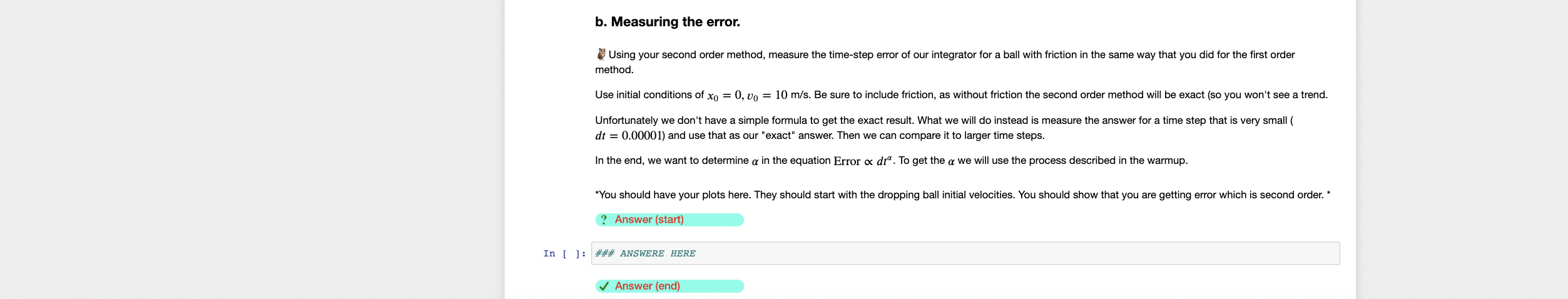 Exercise 3: Second Order Integrators - Llst of | Chegg.com
