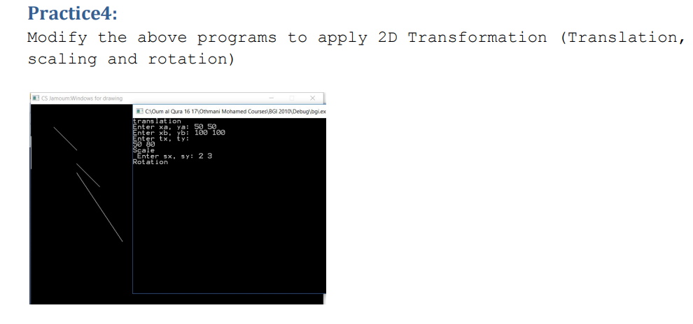 Solved Practice4: Modify the above programs to apply 2D | Chegg.com