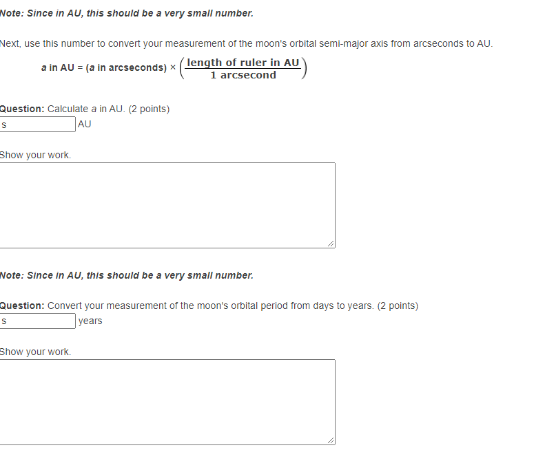 Solved Note: Since in AU, this should be a very small | Chegg.com