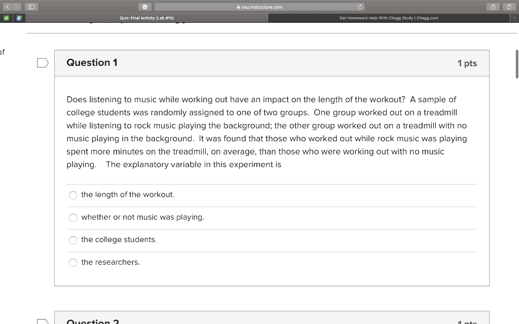 Solved: Osu.instructure.com Quiz: Final Activity (Lab #15)... | Chegg.com