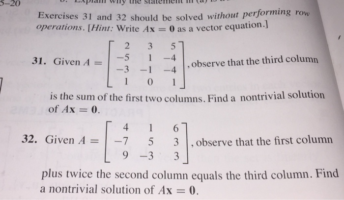 Solved 5-20 A plal wIly the staternen (ay Exercises 31 and | Chegg.com
