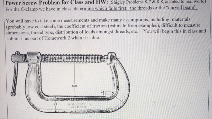 Solved HW: (Shigley Problems 8-7 &8-8,adapted to real world | Chegg.com