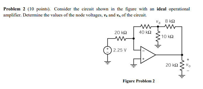 Solved Problem 2 (10 points). Consider the circuit shown in | Chegg.com