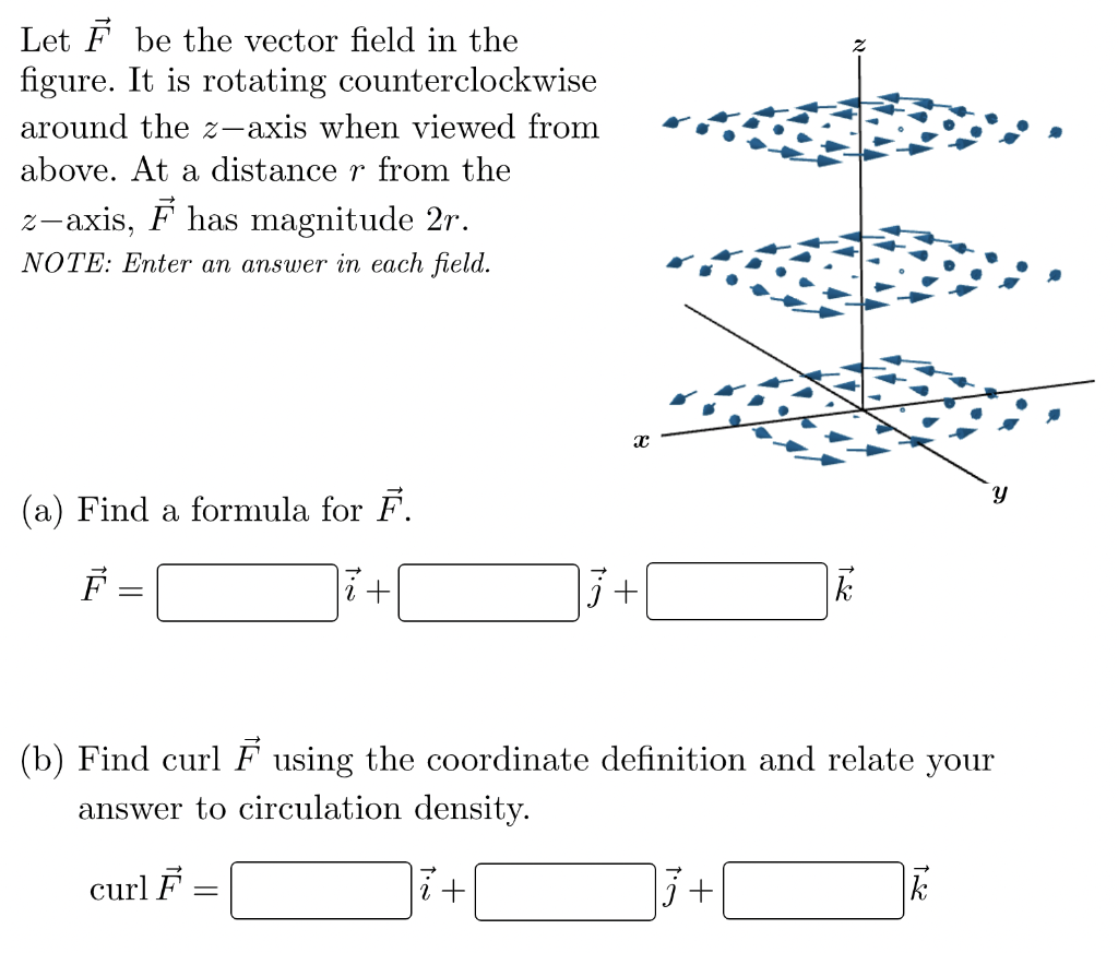 Solved 77 Compute the curl of the vector field F (7) = = | Chegg.com