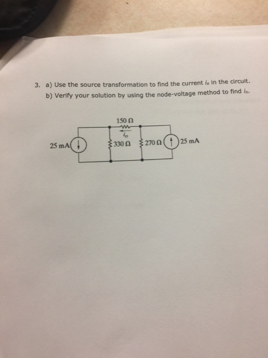 Solved Use the source transformation to find the current i_o | Chegg.com