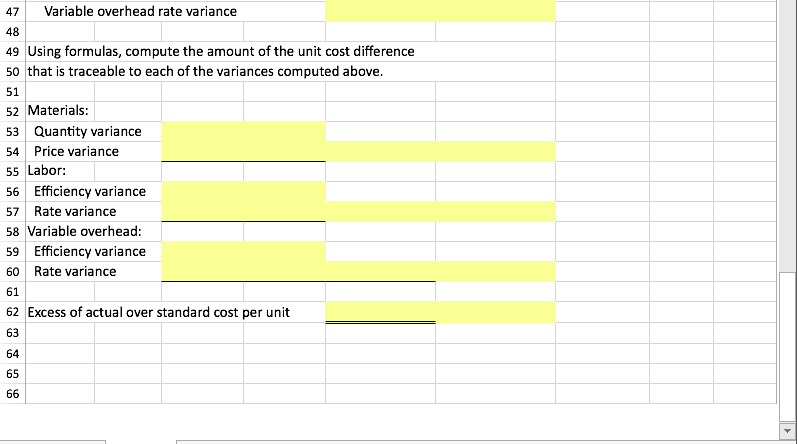 Solved HS 5 x Basic Variance Analysis and the Impact of | Chegg.com