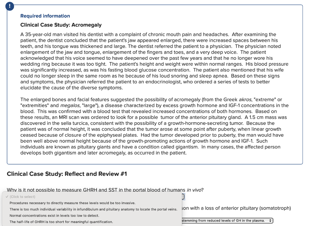 Solved Required information Clinical Case Study: Acromegaly | Chegg.com