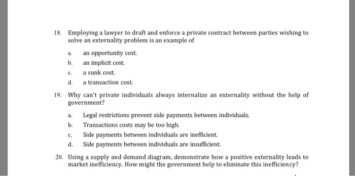 Solved Employing a lawyer to draft and enforce a private | Chegg.com