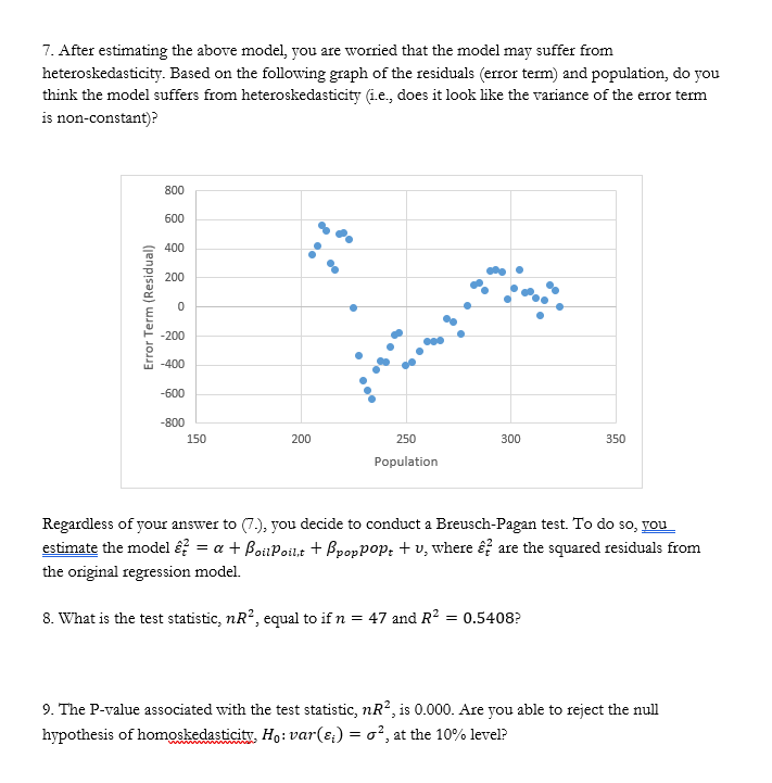 4. Heteroskedasticity and Serial Correlation Suppose | Chegg.com