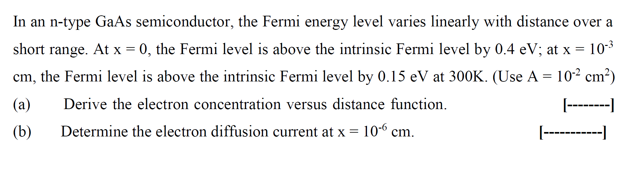 Solved In an n-type GaAs semiconductor, the Fermi energy | Chegg.com