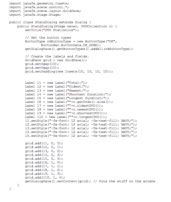 Solved import javafx.beans.value. ChangeListener; import | Chegg.com