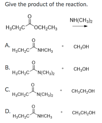 Solved Give the product of the reaction. NH(CH3)2 | Chegg.com
