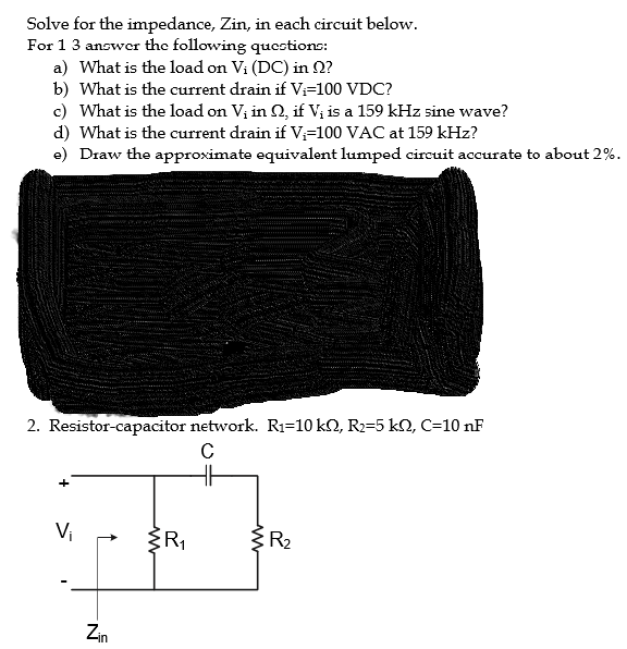 Solved Solve for the impedance, Zin, in each circuit below. | Chegg.com