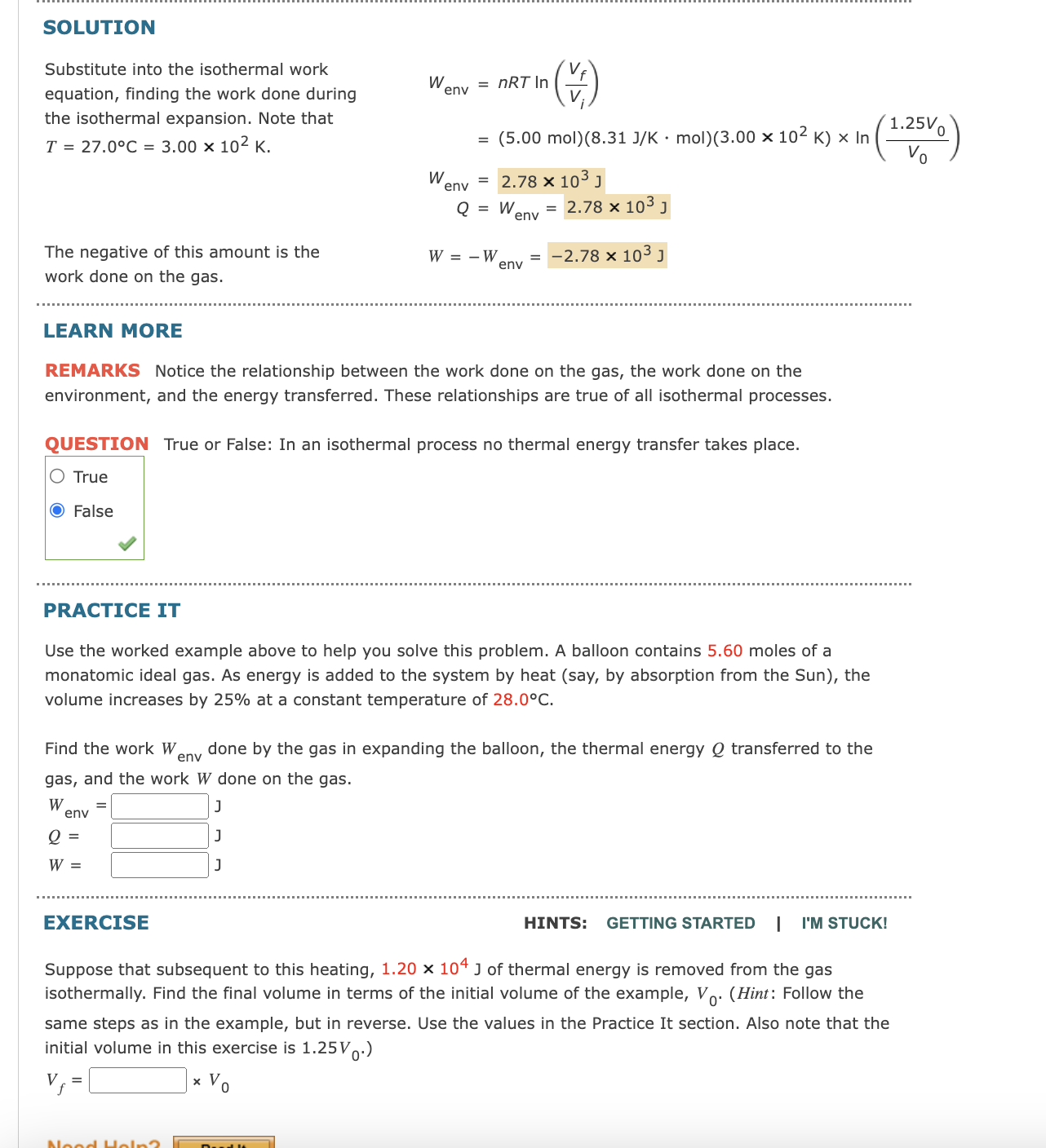 Solved Substitute into the isothermal work equation, finding | Chegg.com