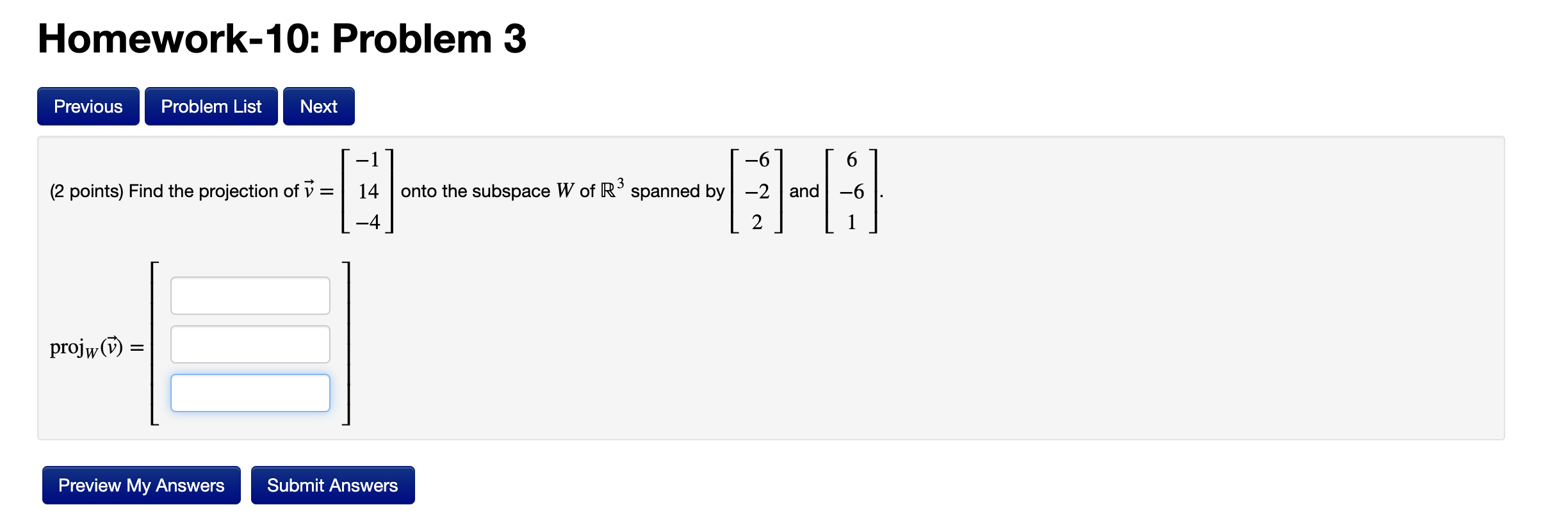 Solved Homework-10: Problem 3 Previous Problem List Next (2 | Chegg.com