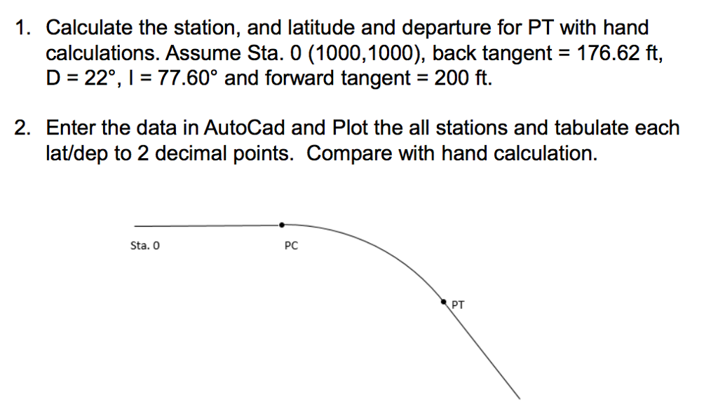 Solved 1. Calculate the station, and latitude and departure | Chegg.com