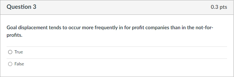 Solved Goal displacement tends to occur more frequently in | Chegg.com