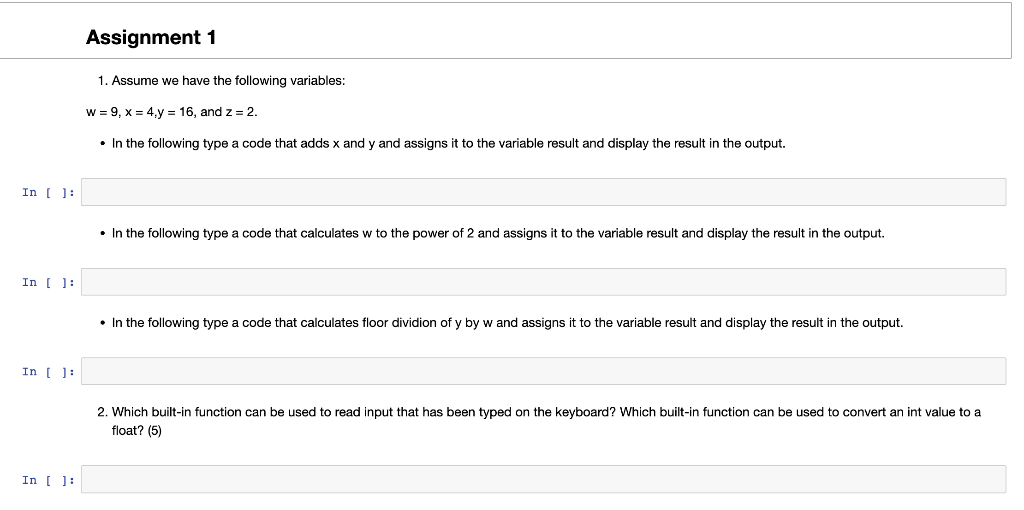 Solved Assignment 1 1. Assume we have the following | Chegg.com