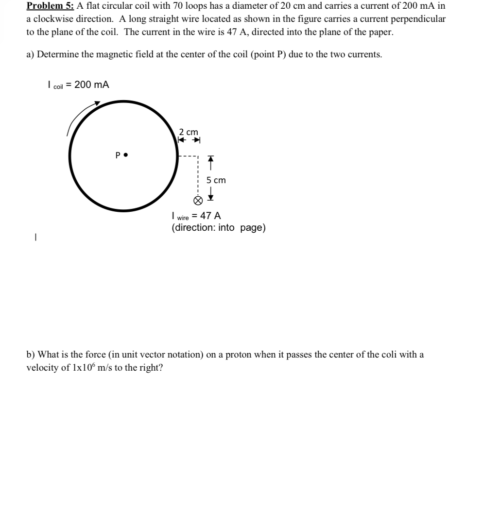 Solved Problem 5: A flat circular coil with 70 loops has a | Chegg.com