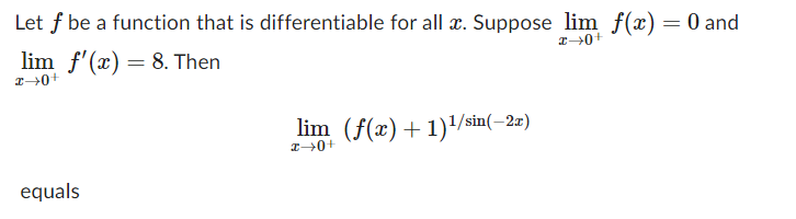 Solved Let f ﻿be a function that is differentiable for all | Chegg.com