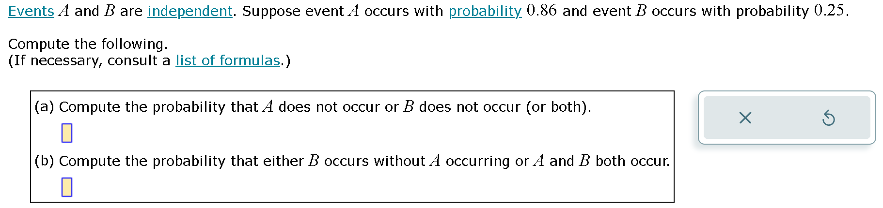 Solved Events A and B are independent. Suppose event A | Chegg.com