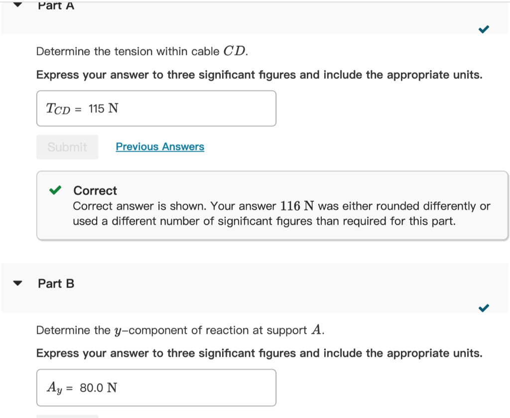 Solved The forked rod is supported by a collar at A, a | Chegg.com
