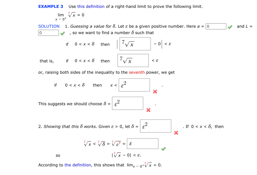 Solved EXAMPLE 3 Use this definition of a right-hand limit | Chegg.com
