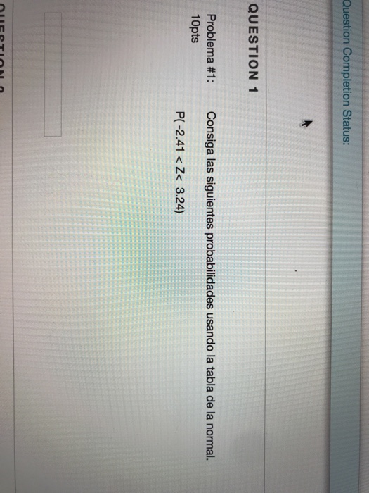 Solved Question Completion Status: QUESTION 1 Problema #1: | Chegg.com