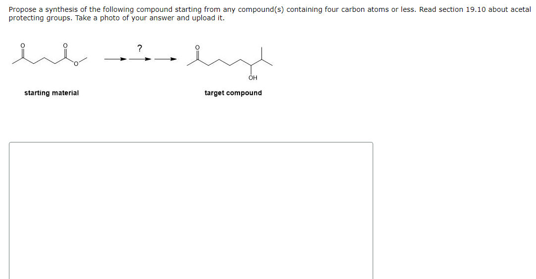 Solved Propose a synthesis of the following compound | Chegg.com