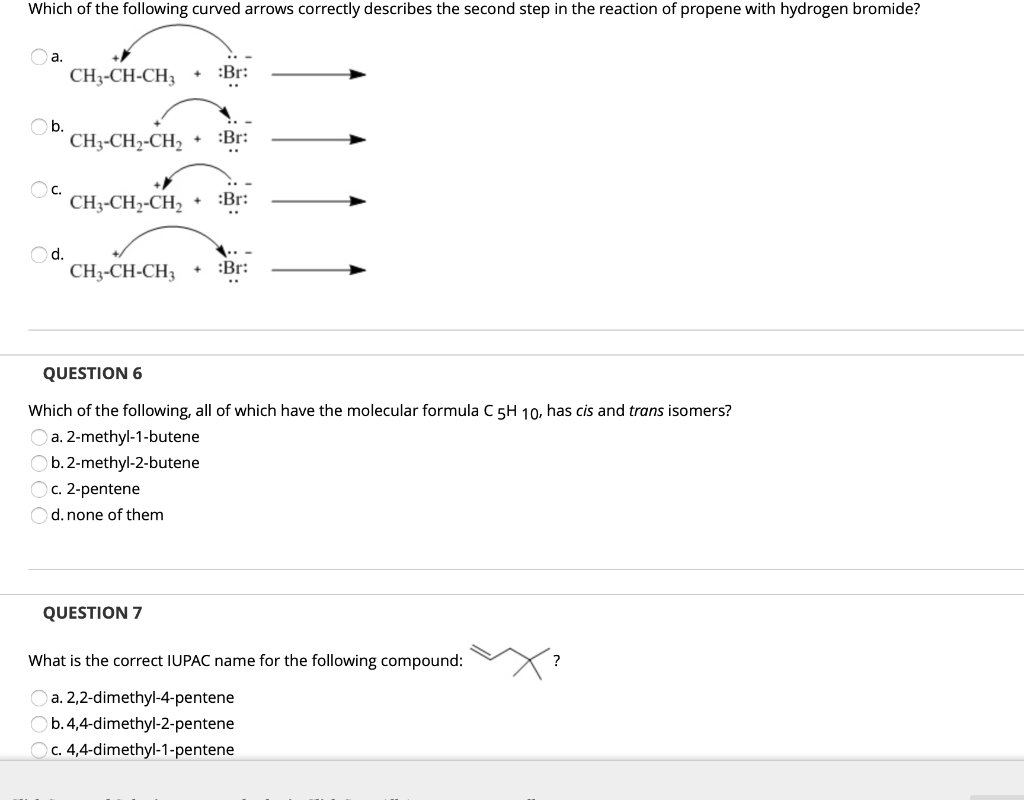 Solved Which of the following curved arrows correctly | Chegg.com