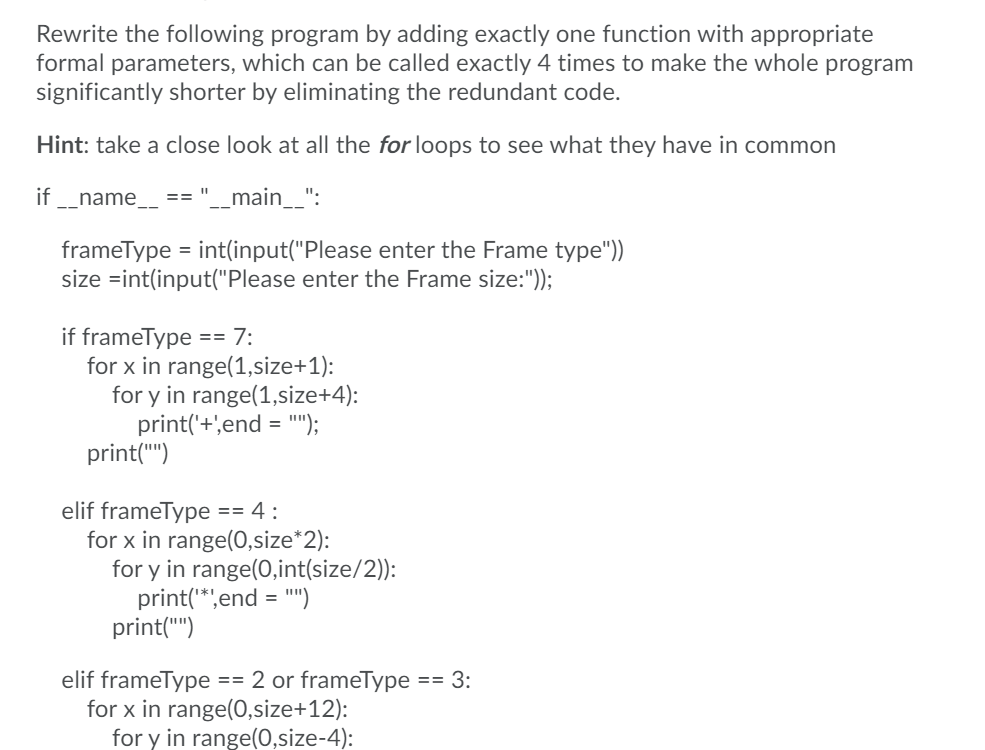 Solved Rewrite the following program by adding exactly one | Chegg.com