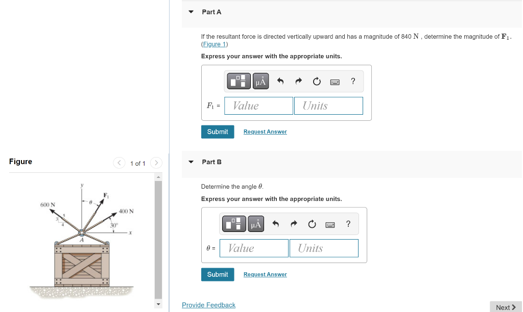 Solved If the resultant force is directed vertically upward | Chegg.com